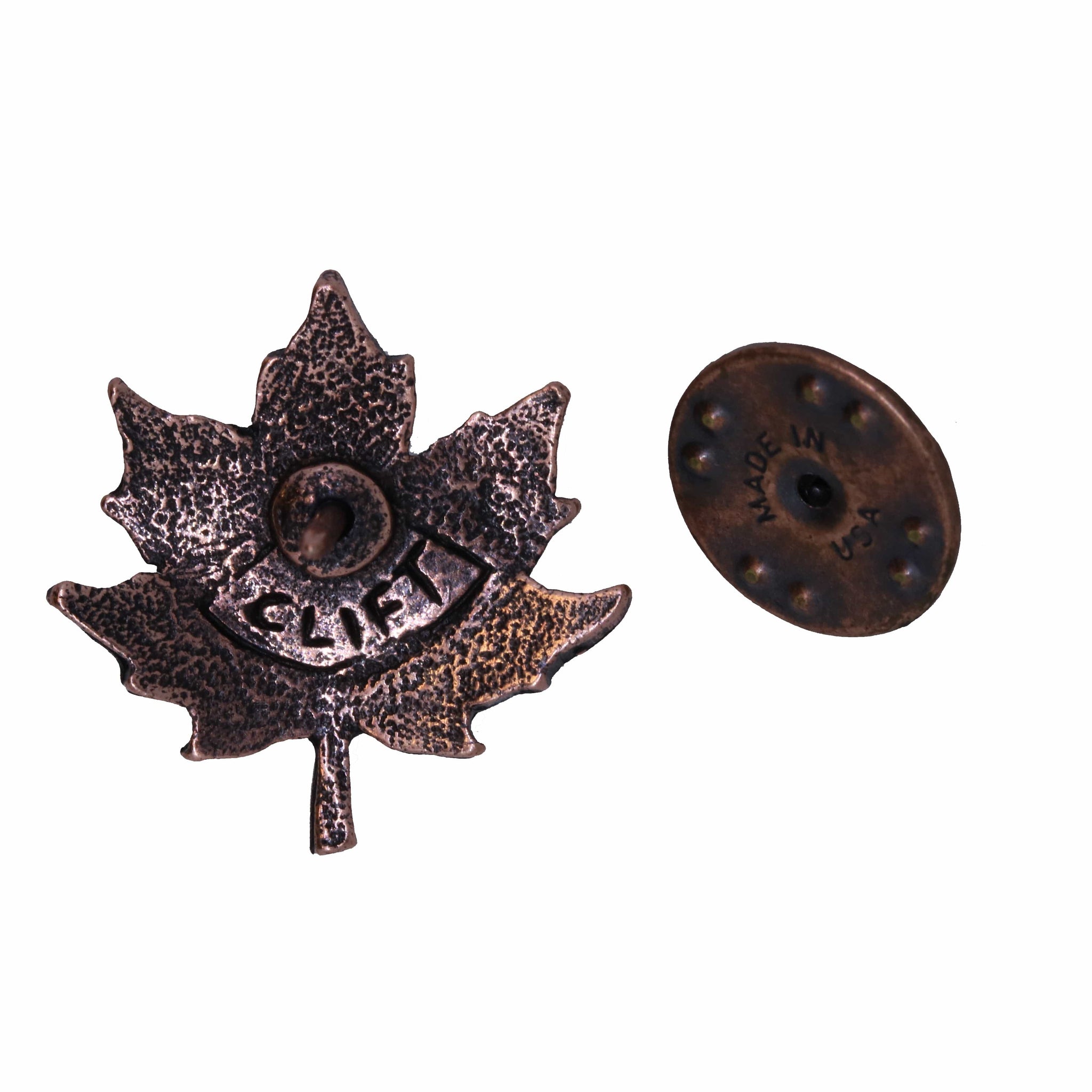Maple Leaf Copper Lapel Pin – lapelpinplanet