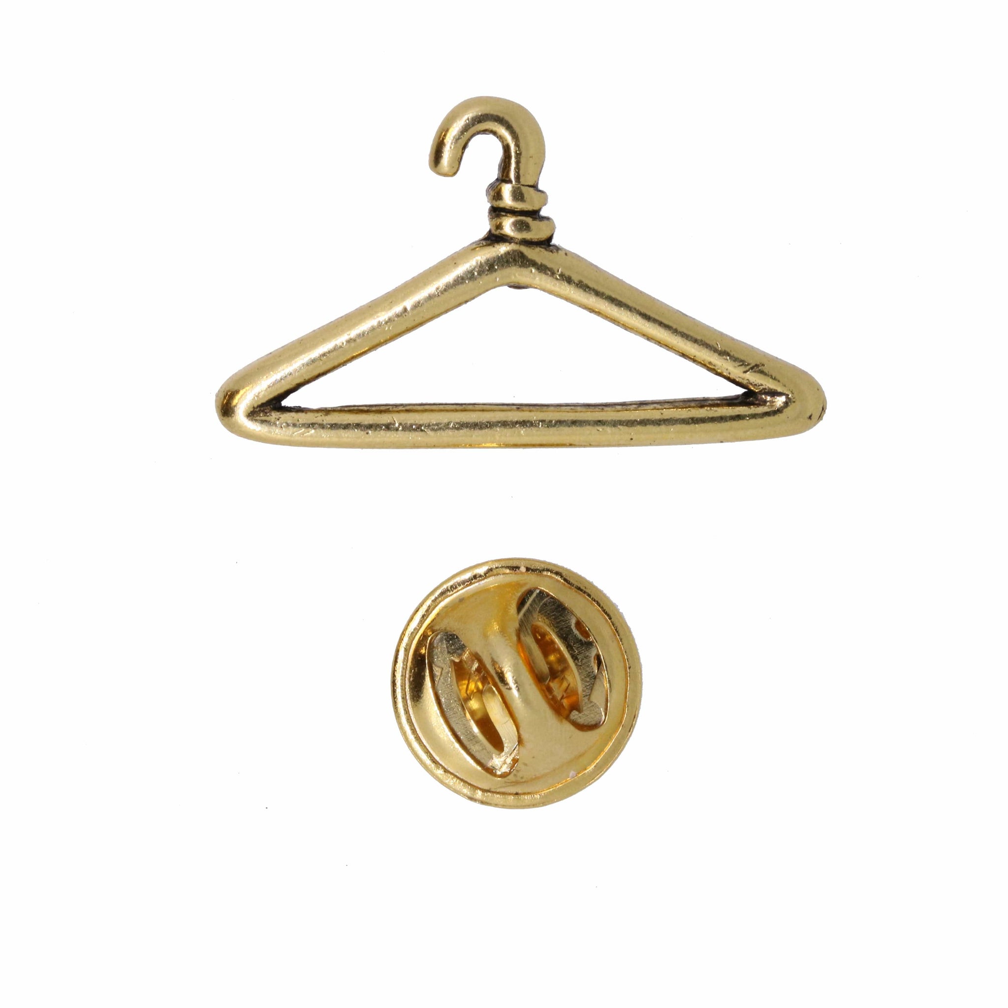 Wire Clothes Hanger Gold Lapel Pin – lapelpinplanet