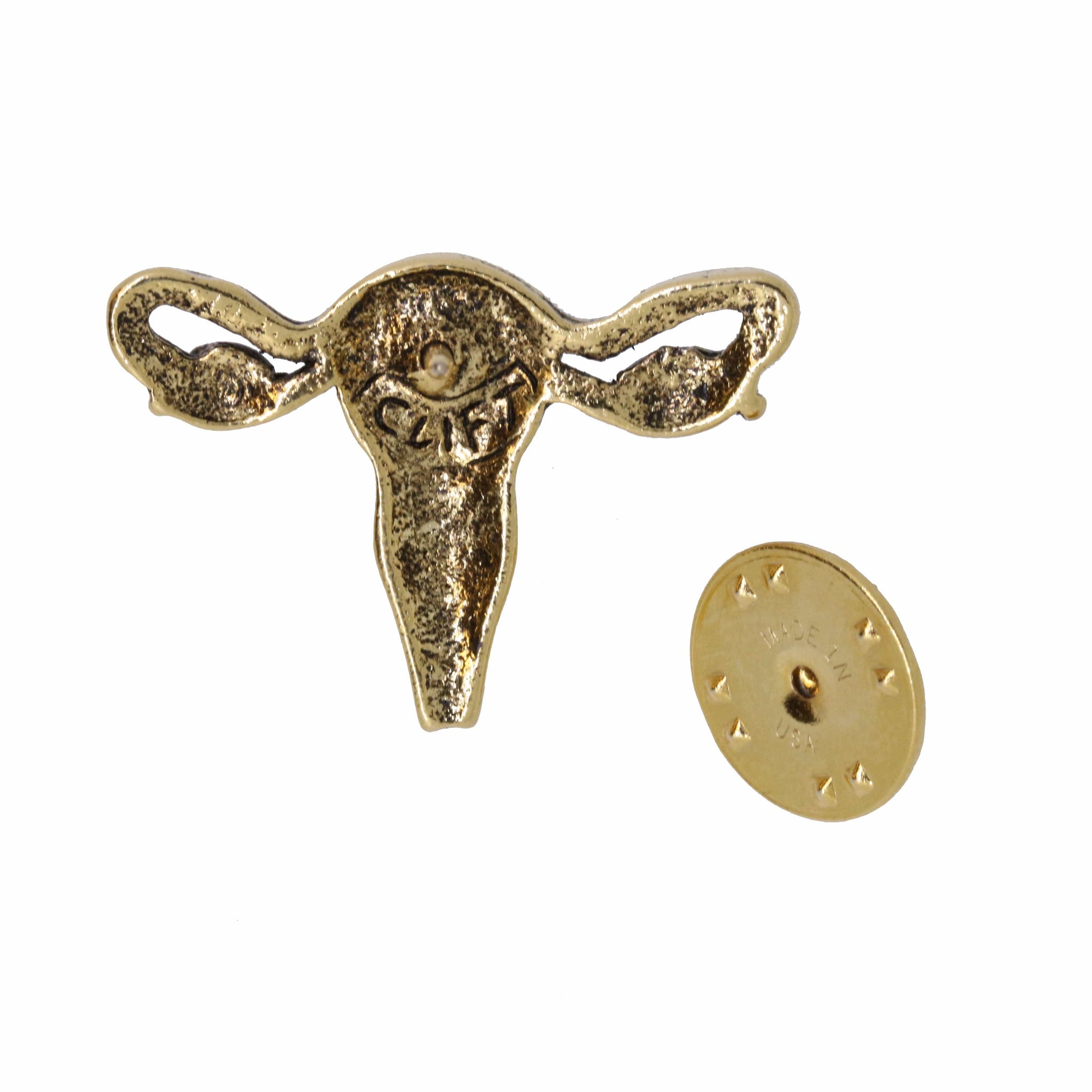 Uterus Gold Lapel Pin – lapelpinplanet