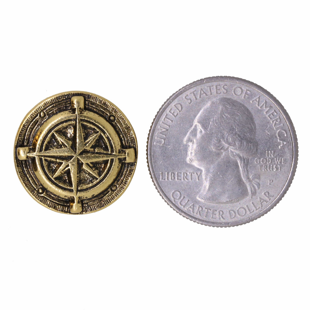 Compass Rose Gold Lapel Pin – lapelpinplanet
