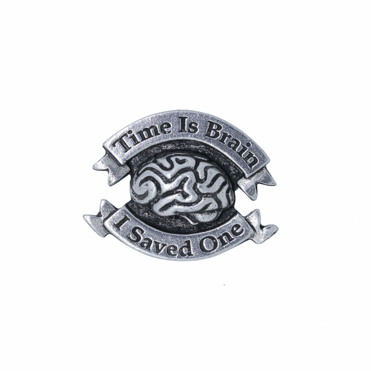 Time Is Brain Stroke Awareness Lapel Pin – lapelpinplanet