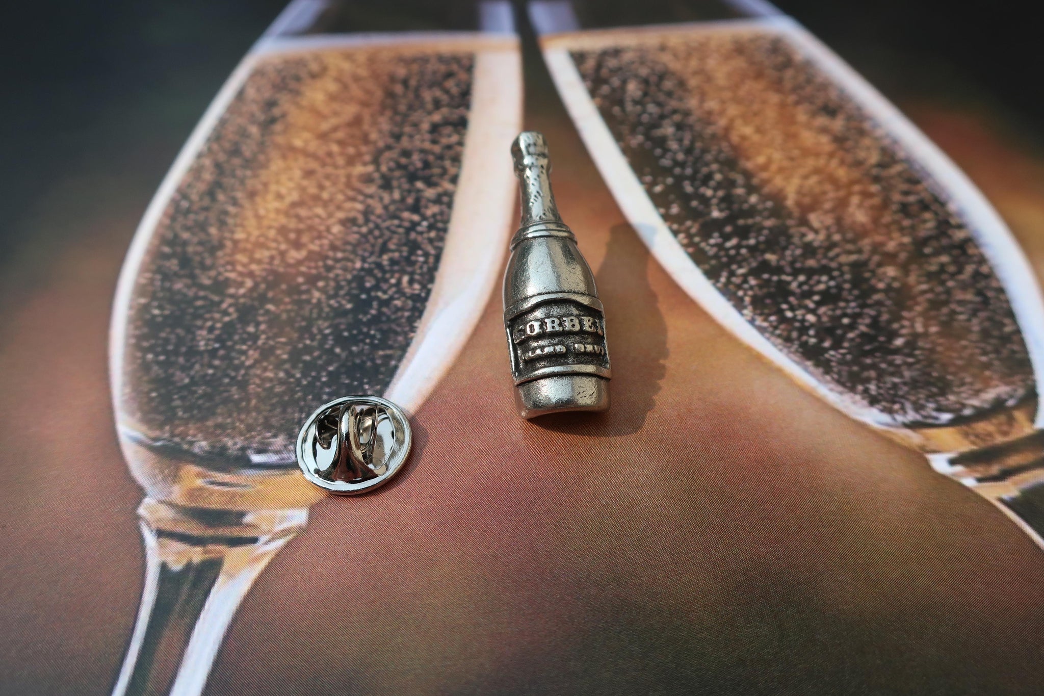 Champagne Bottle Lapel Pin | Lapel Pin Planet – lapelpinplanet