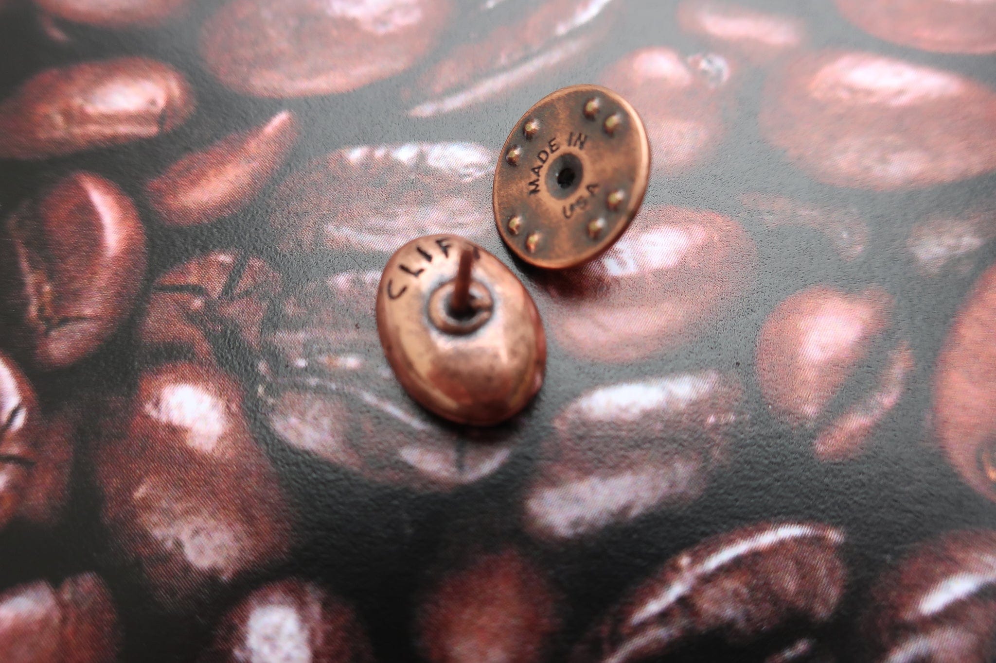 Large Coffee Bean Copper Lapel Pin – lapelpinplanet
