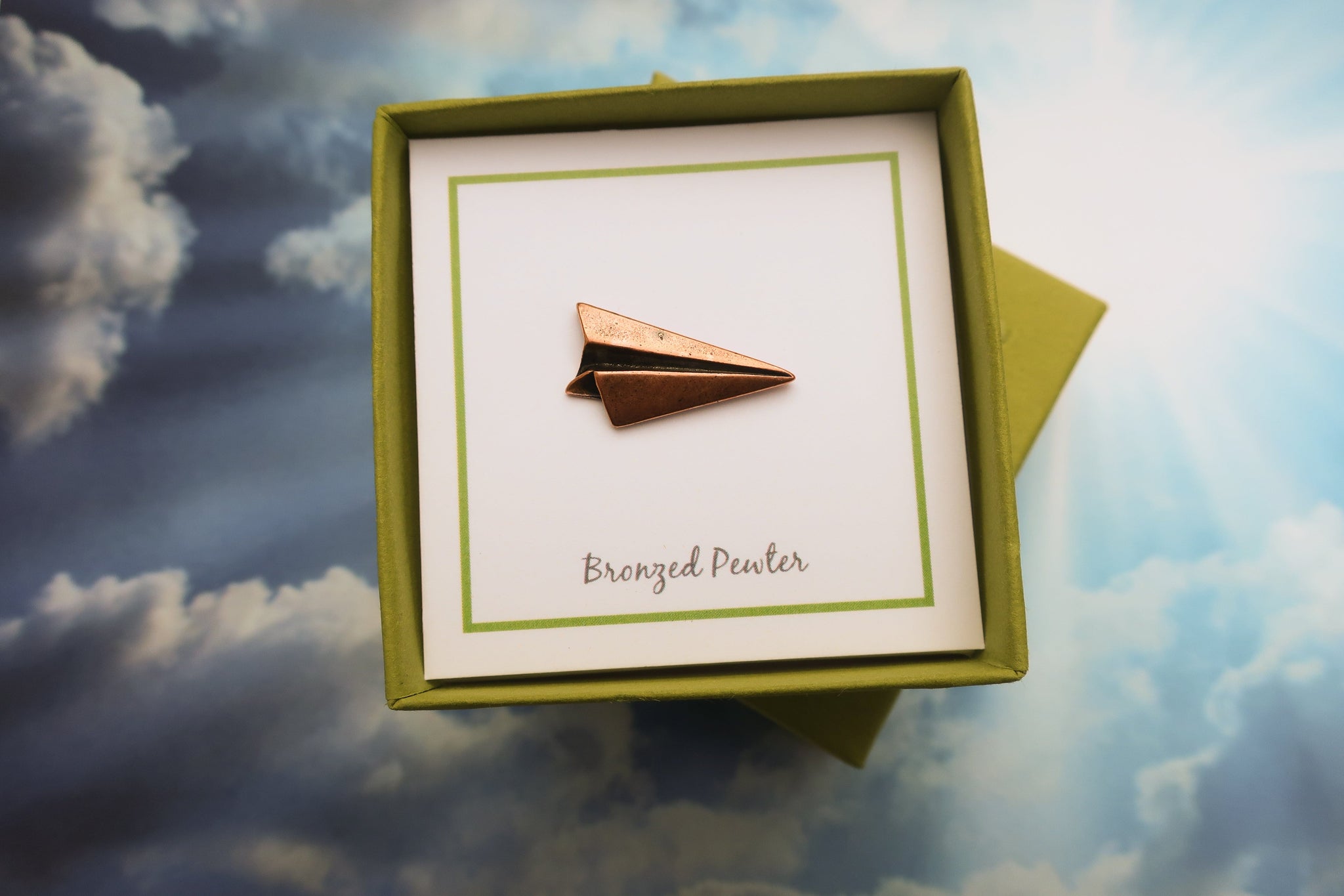 Paper Airplane Copper Lapel Pin – lapelpinplanet