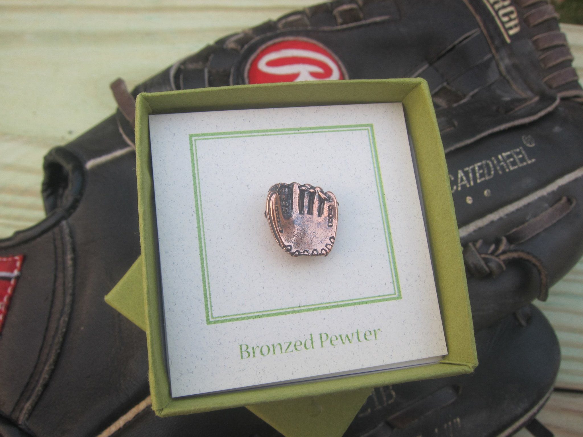 Baseball Glove Copper Lapel Pin - Score Big with Style | Lapel Pin ...