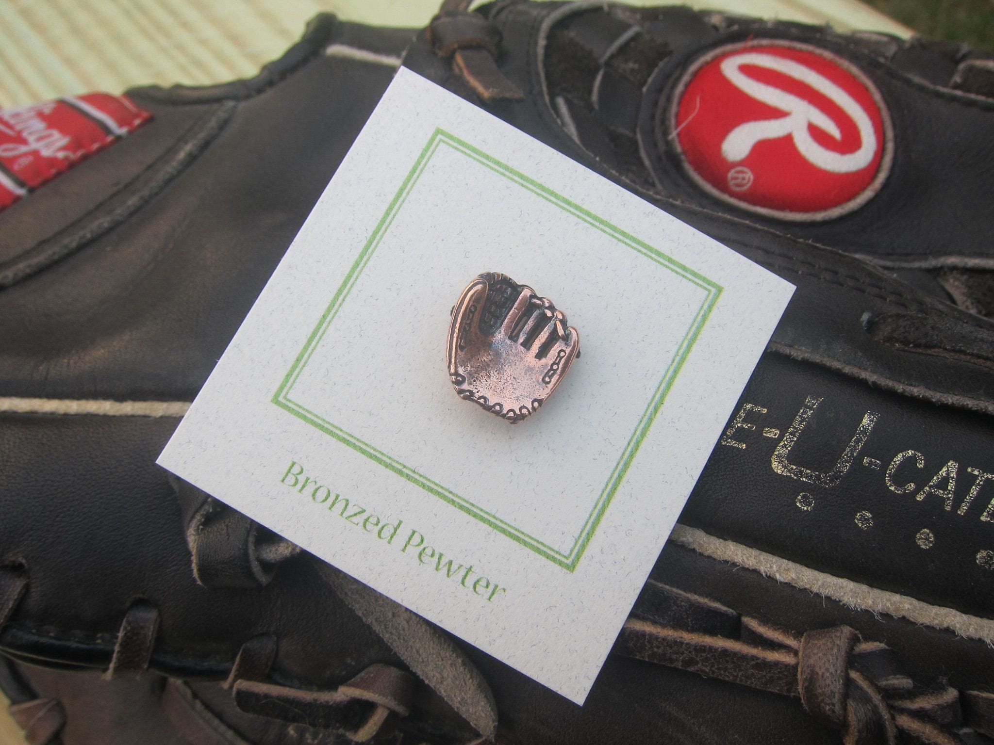 Baseball Glove Copper Lapel Pin - Score Big with Style | Lapel Pin ...