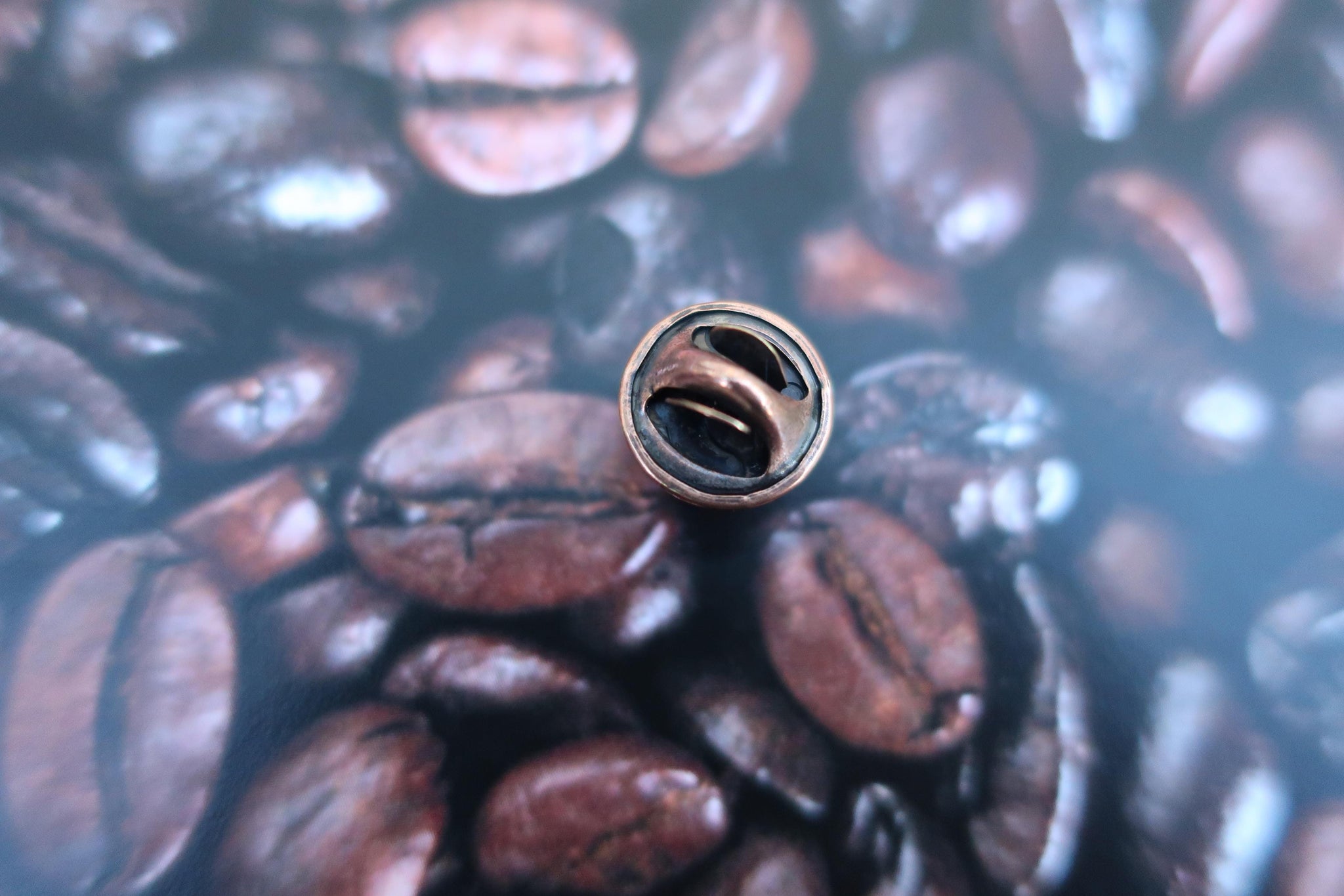 Coffee Bean Copper Lapel Pin - Brew Up Your Style | Lapel Pin Planet ...