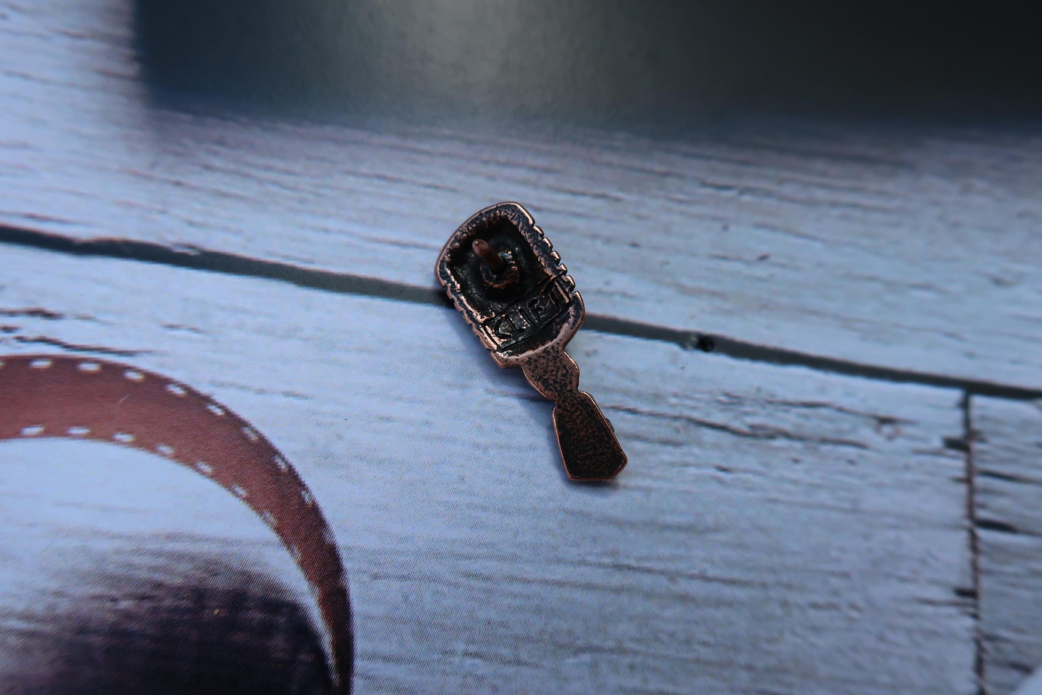 Microphone Copper Lapel Pin – lapelpinplanet