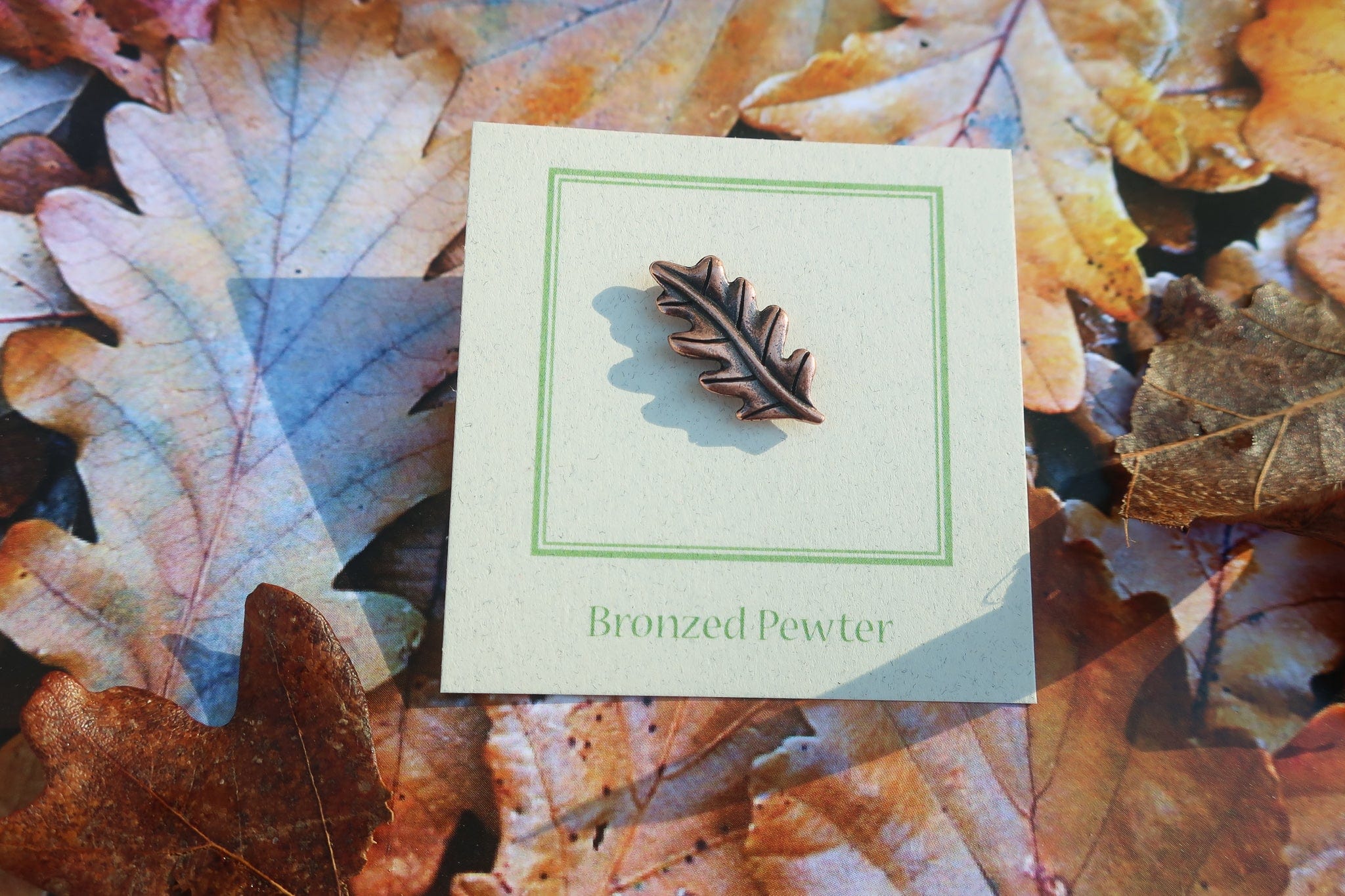 Oak Leaf Copper Lapel Pin – lapelpinplanet