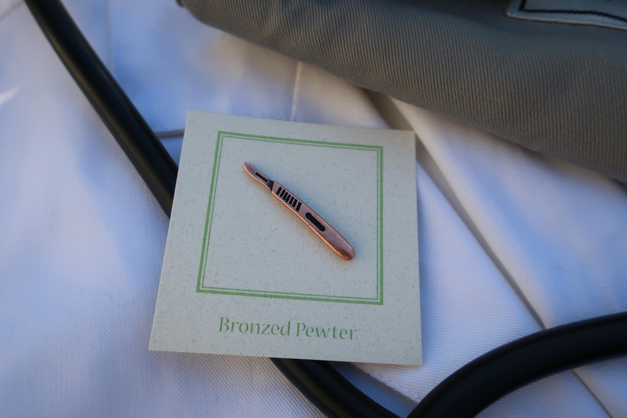 Scalpel Copper Lapel Pin – lapelpinplanet