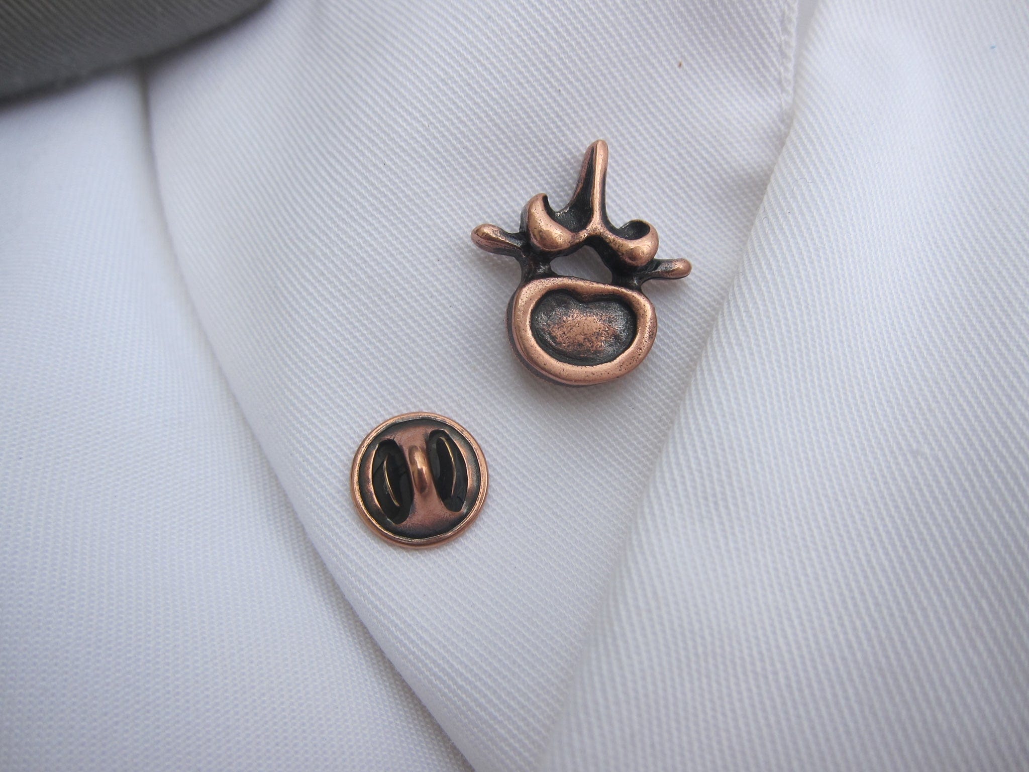 Vertebra Copper Lapel Pin – lapelpinplanet