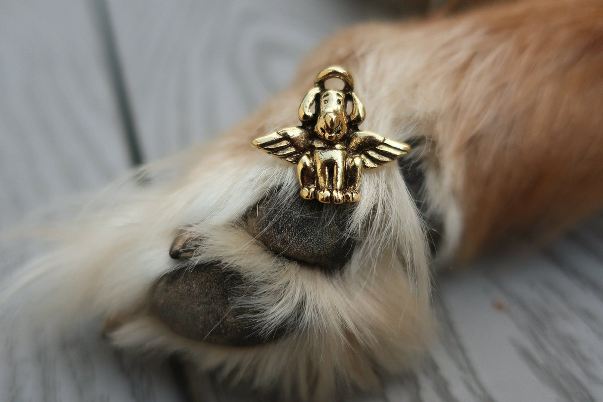 Dog Angel Gold Lapel Pin – lapelpinplanet