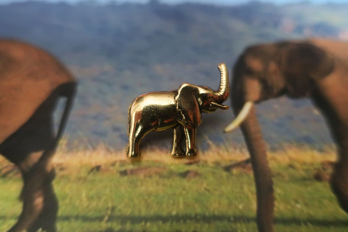 Elephant Gold Lapel Pin – lapelpinplanet