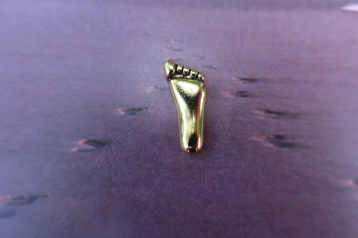 Foot Gold Lapel Pin – lapelpinplanet