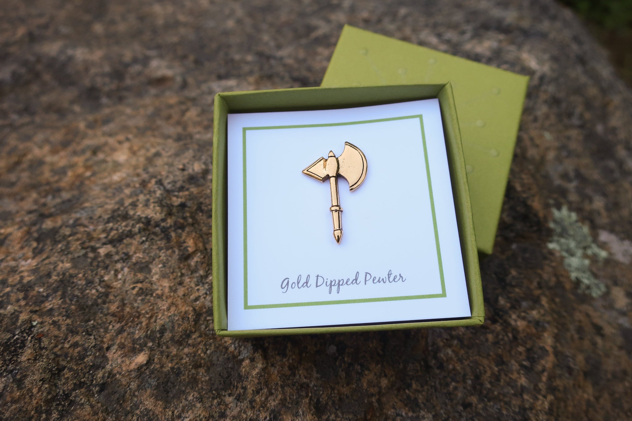 Battle Axe Gold Lapel Pin - Conquer Your Style | Lapel Pin Planet ...
