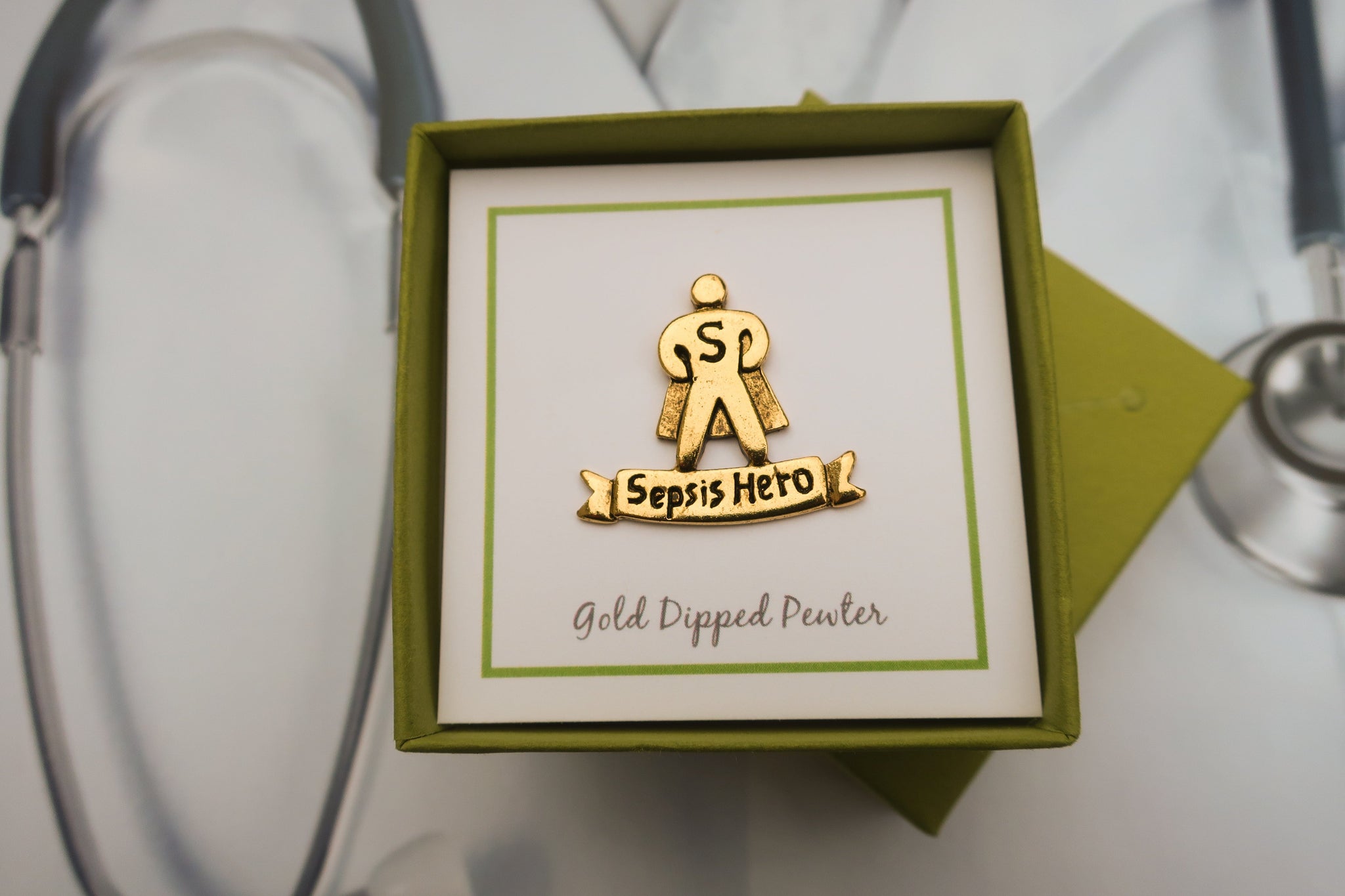 Sepsis Hero Gold Lapel Pin – lapelpinplanet