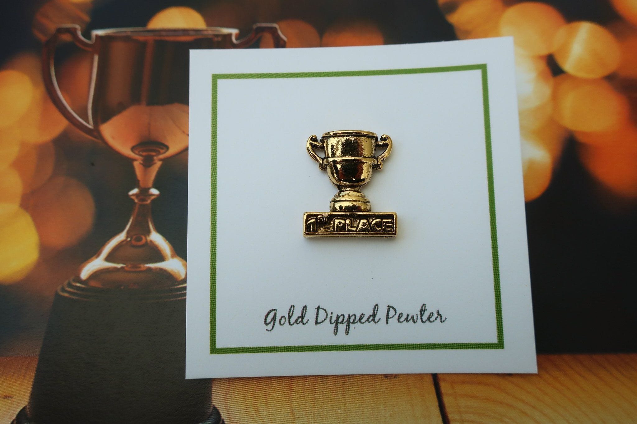 1st Place Trophy Gold Lapel Pin | Lapel Pin Planet – lapelpinplanet