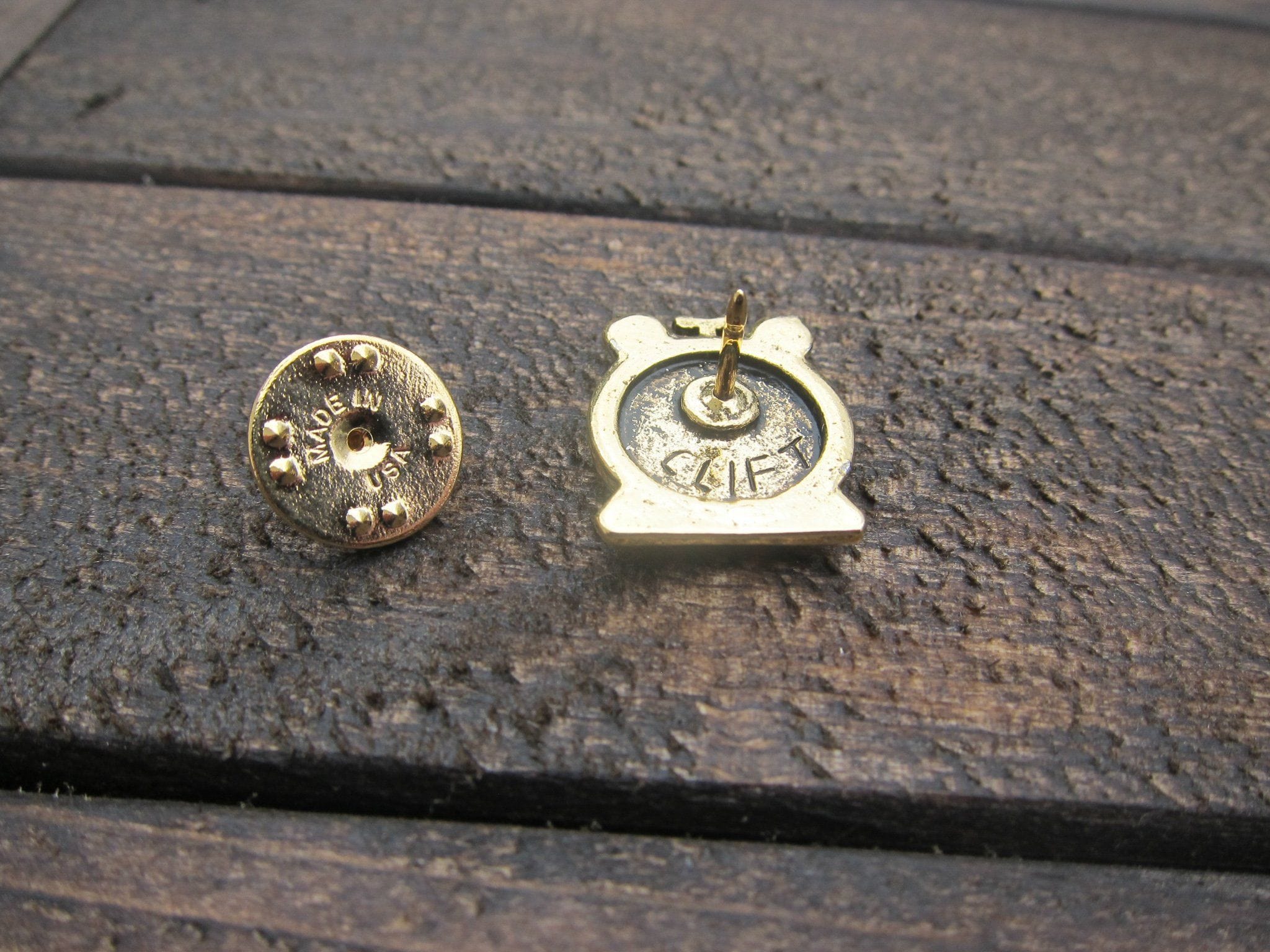 Alarm Clock Gold Lapel Pin - Timeless Style | Lapel Pin Planet ...
