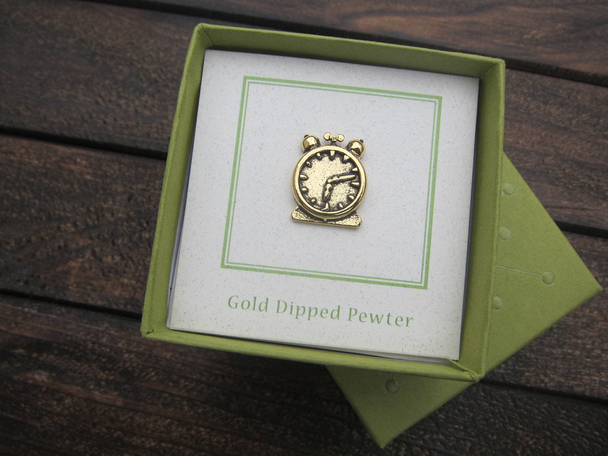 Alarm Clock Gold Lapel Pin - Timeless Style | Lapel Pin Planet ...