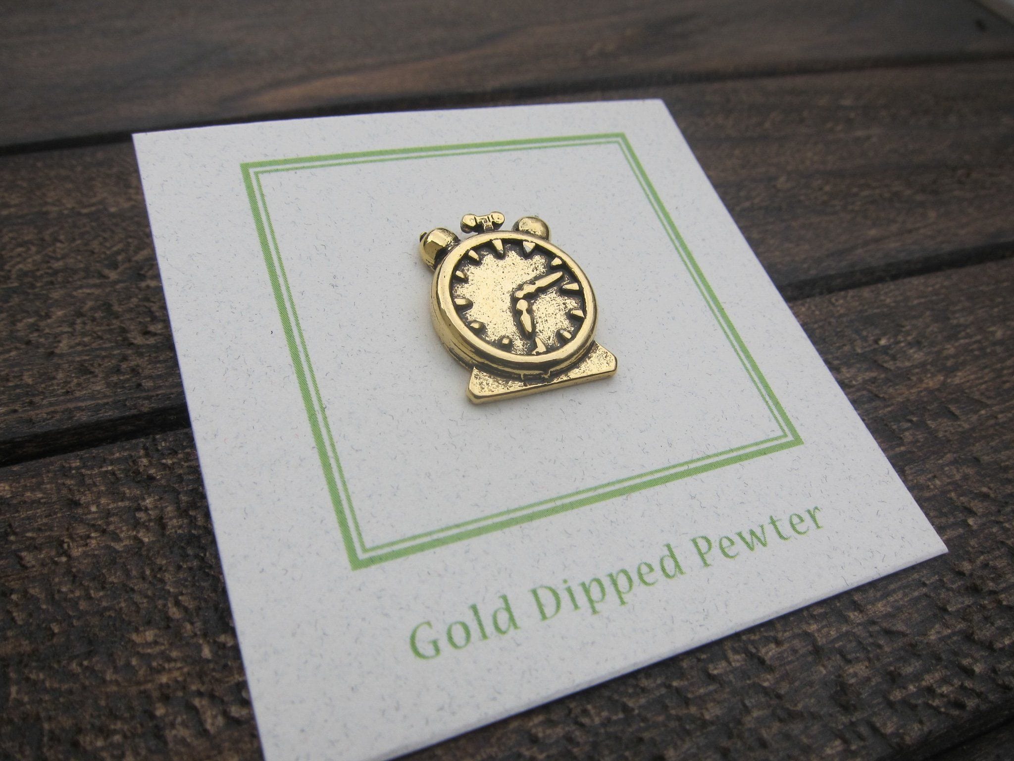 Alarm Clock Gold Lapel Pin - Timeless Style | Lapel Pin Planet ...