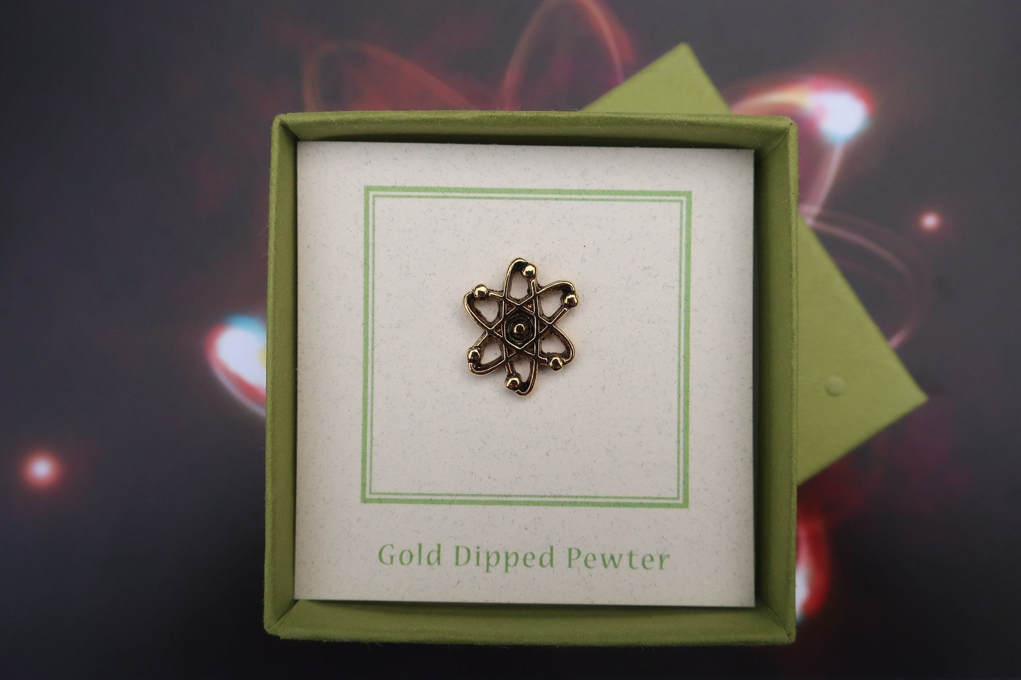 Atom Gold Lapel Pin - Science-Inspired Style | Lapel Pin Planet ...