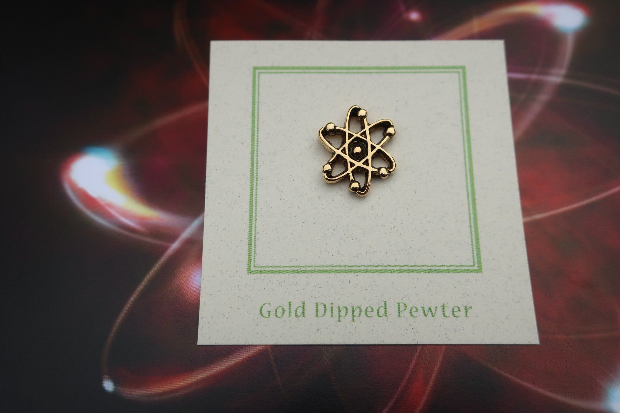Atom Gold Lapel Pin - Science-Inspired Style | Lapel Pin Planet ...
