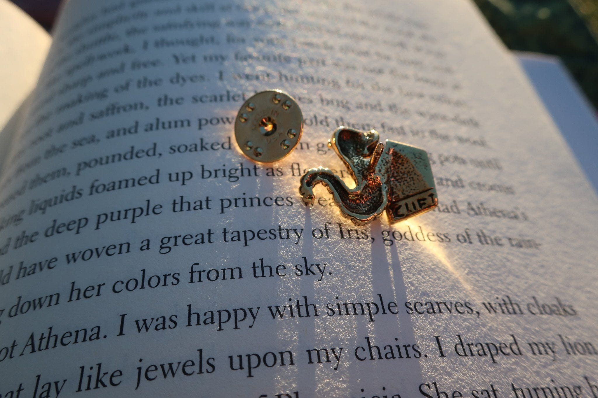 Bookworm Gold Lapel Pin - Perfect for Book Lovers | Lapel Pin Planet ...