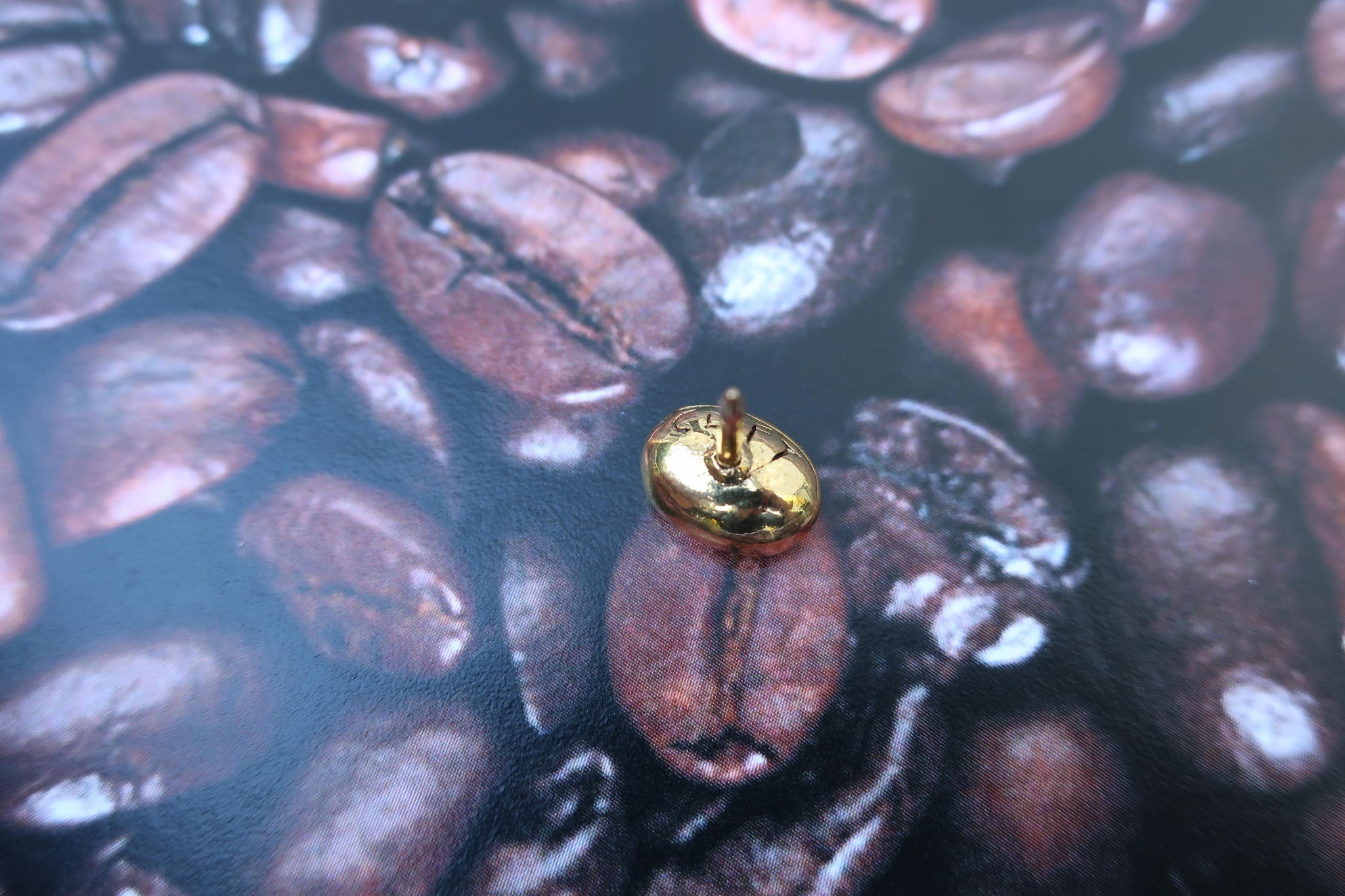 Coffee Bean Gold Lapel Pin - Brew Up Your Style | Lapel Pin Planet ...