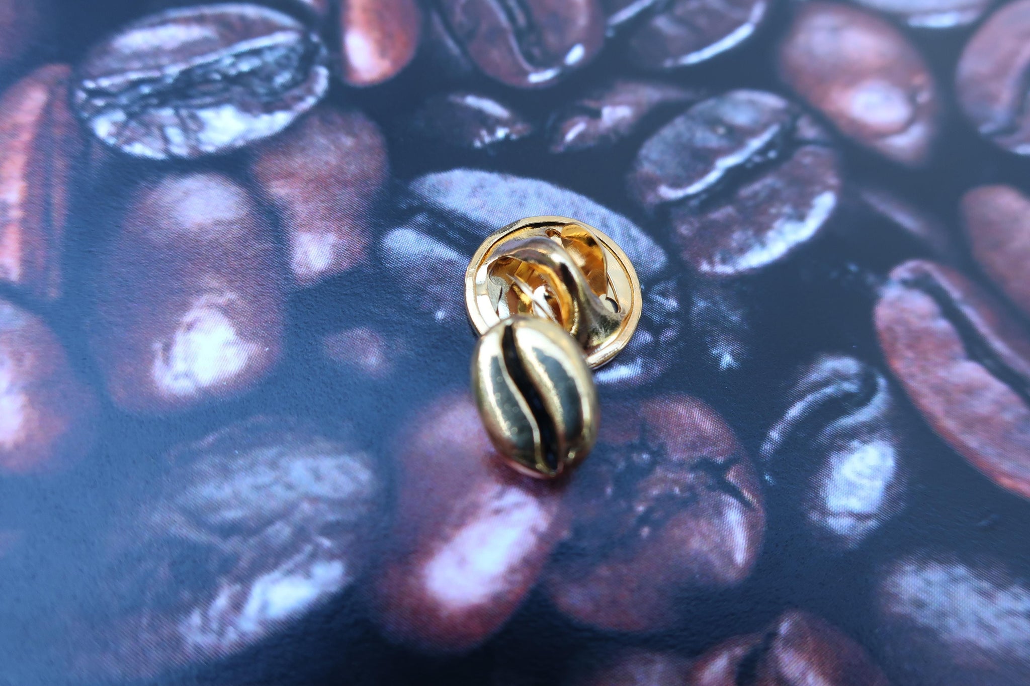 Coffee Bean Gold Lapel Pin - Brew Up Your Style | Lapel Pin Planet ...
