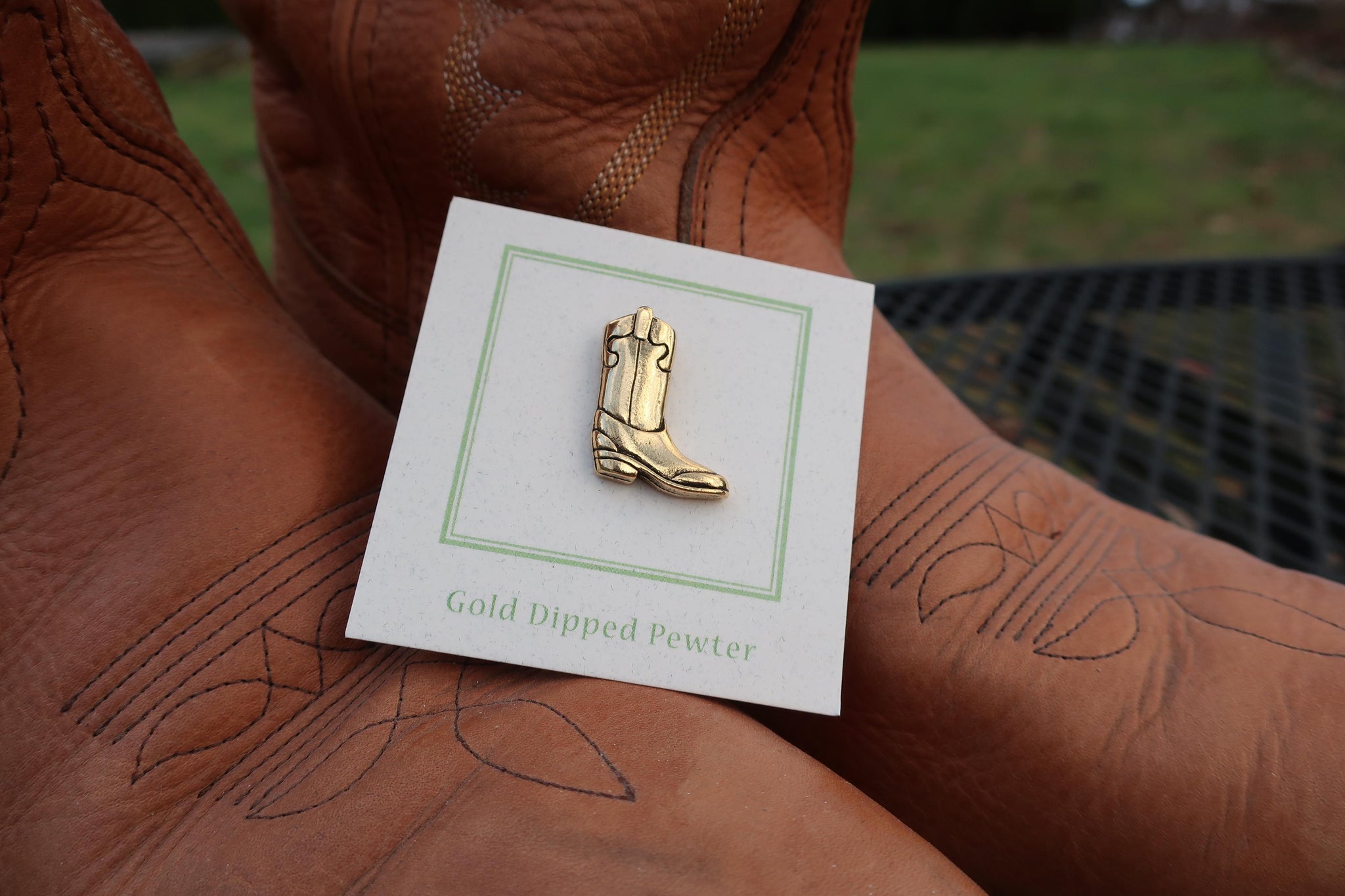 Cowboy Boot Gold Lapel Pin | Lapel Pin Planet – lapelpinplanet