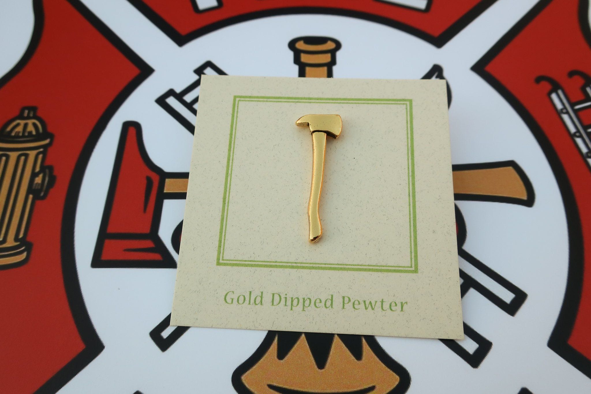 Fireman's Axe Gold Lapel Pin – lapelpinplanet