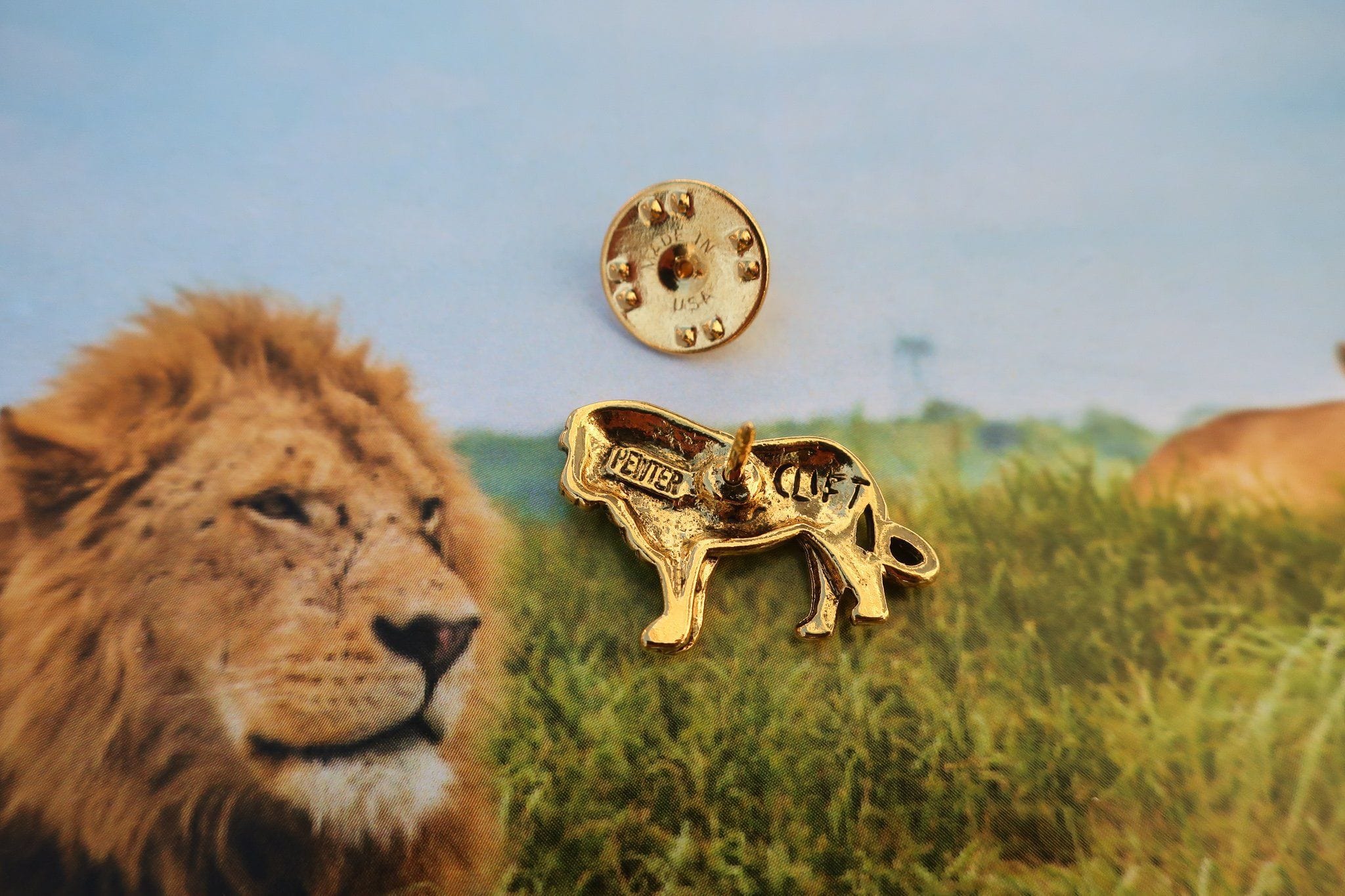 Lion Gold Lapel Pin – lapelpinplanet