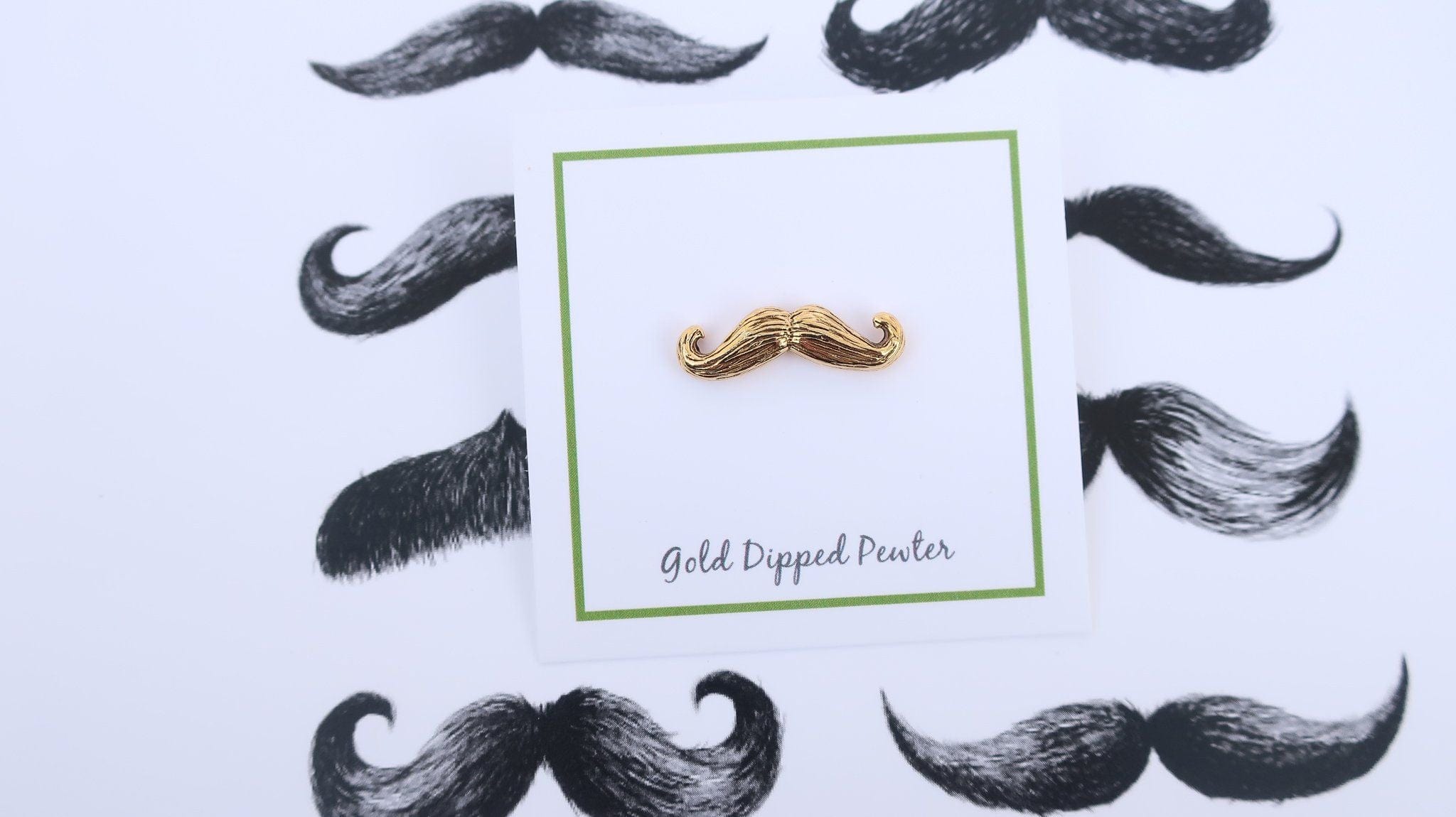 Moustache Gold Lapel Pin – lapelpinplanet