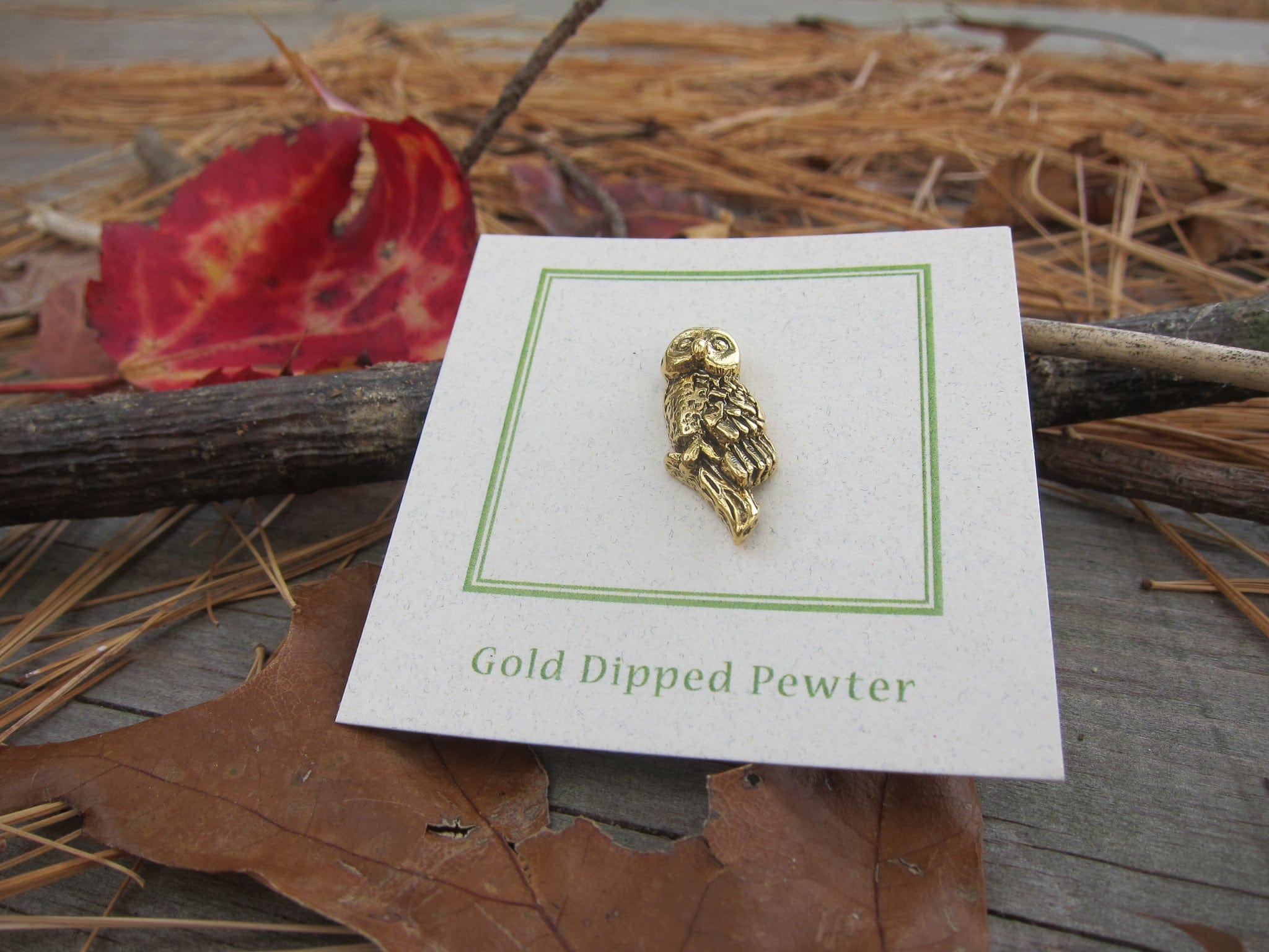 Owl Gold Lapel Pin – lapelpinplanet