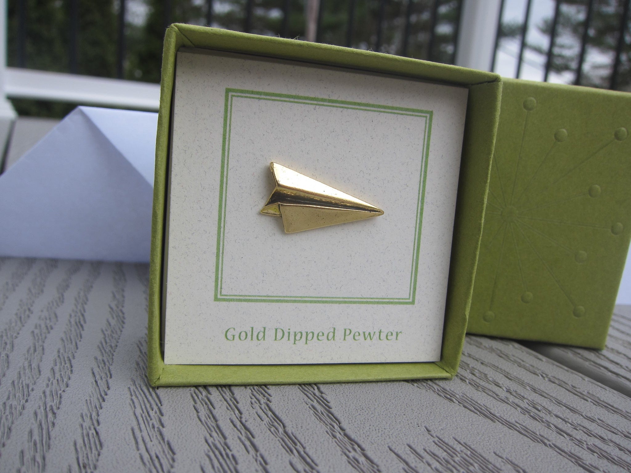 Paper Airplane Gold Lapel Pin – lapelpinplanet