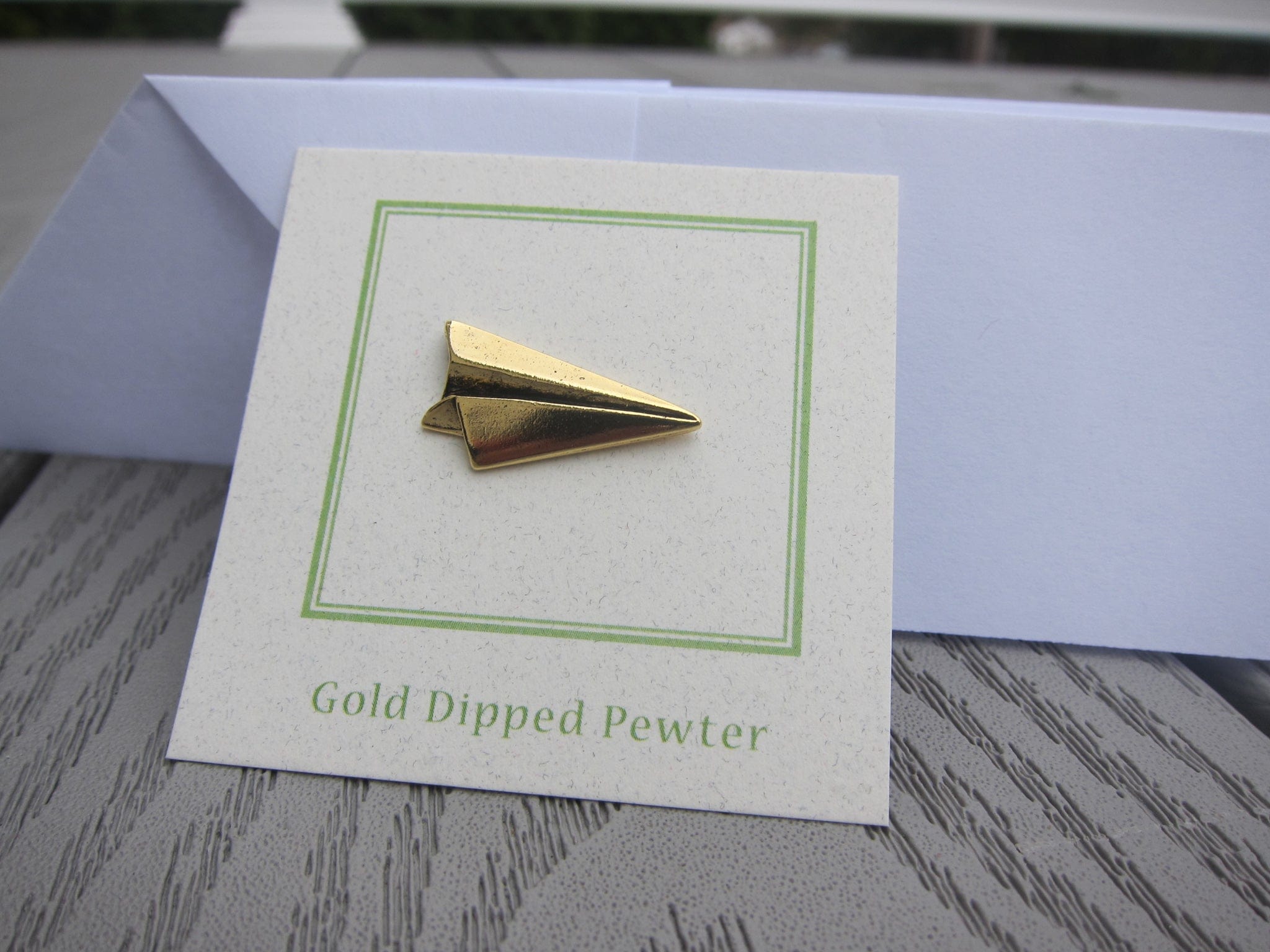 Paper Airplane Gold Lapel Pin – lapelpinplanet