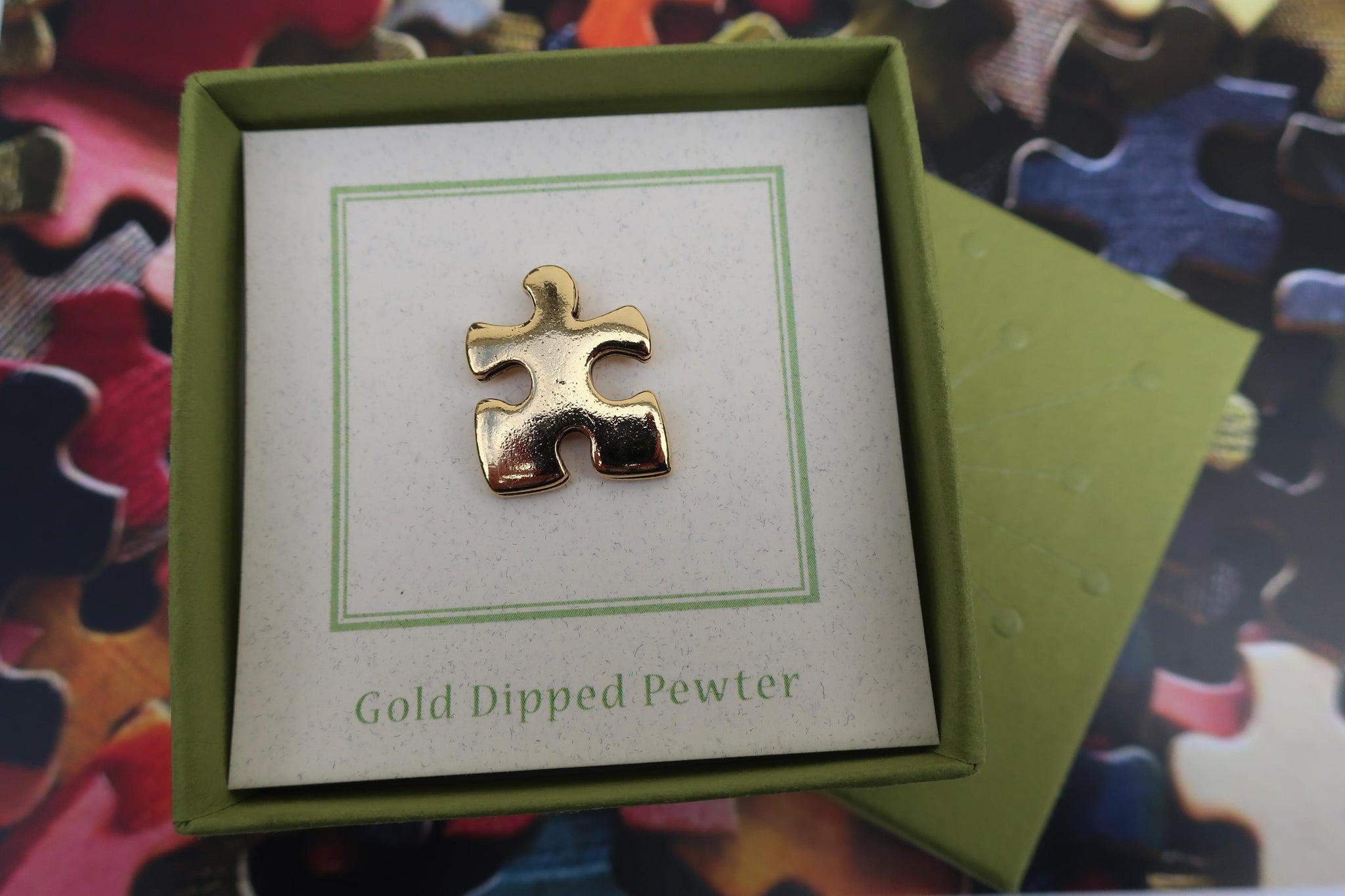 Puzzle Piece Gold Lapel Pin – lapelpinplanet
