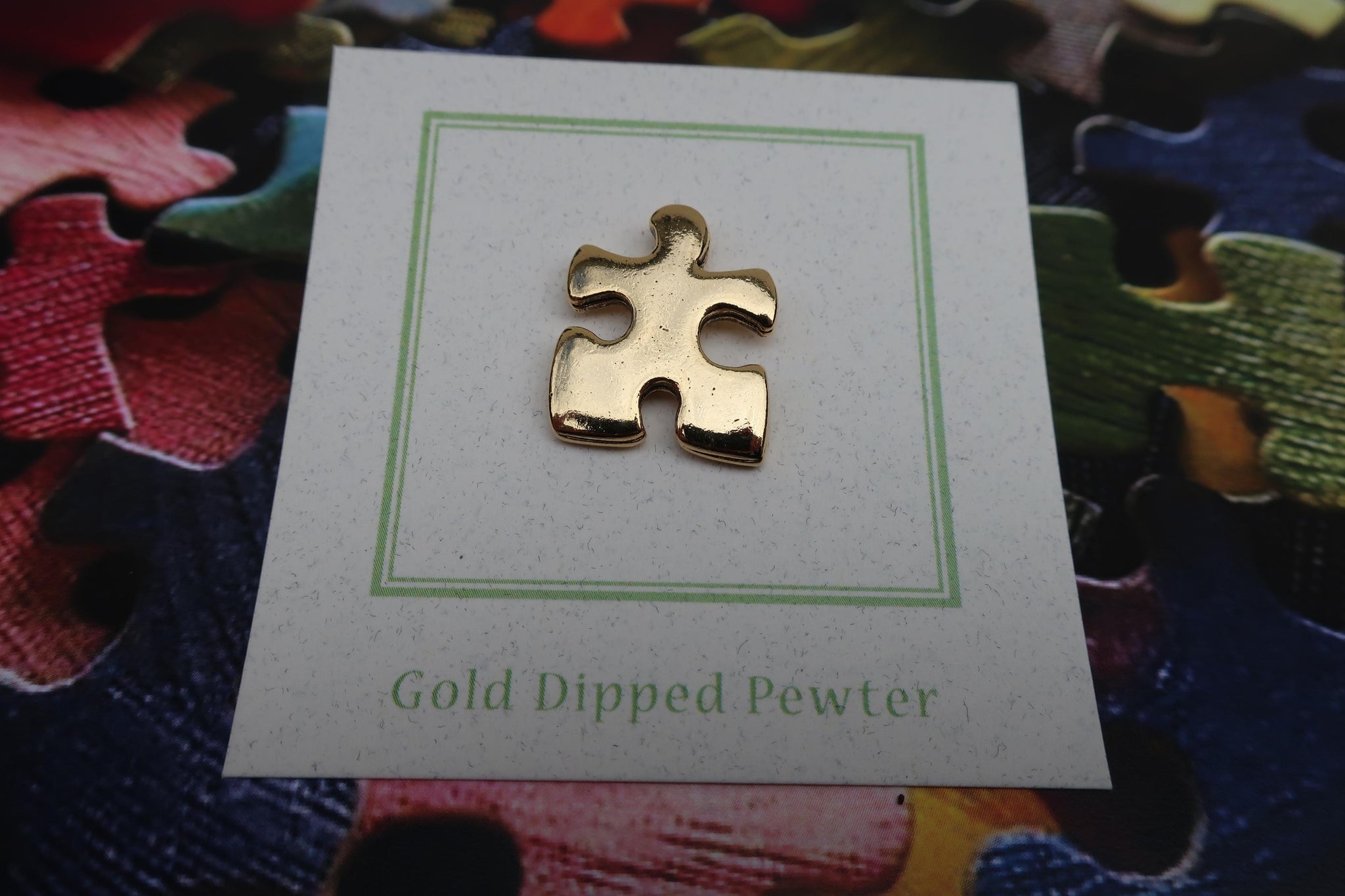 Puzzle Piece Gold Lapel Pin – lapelpinplanet