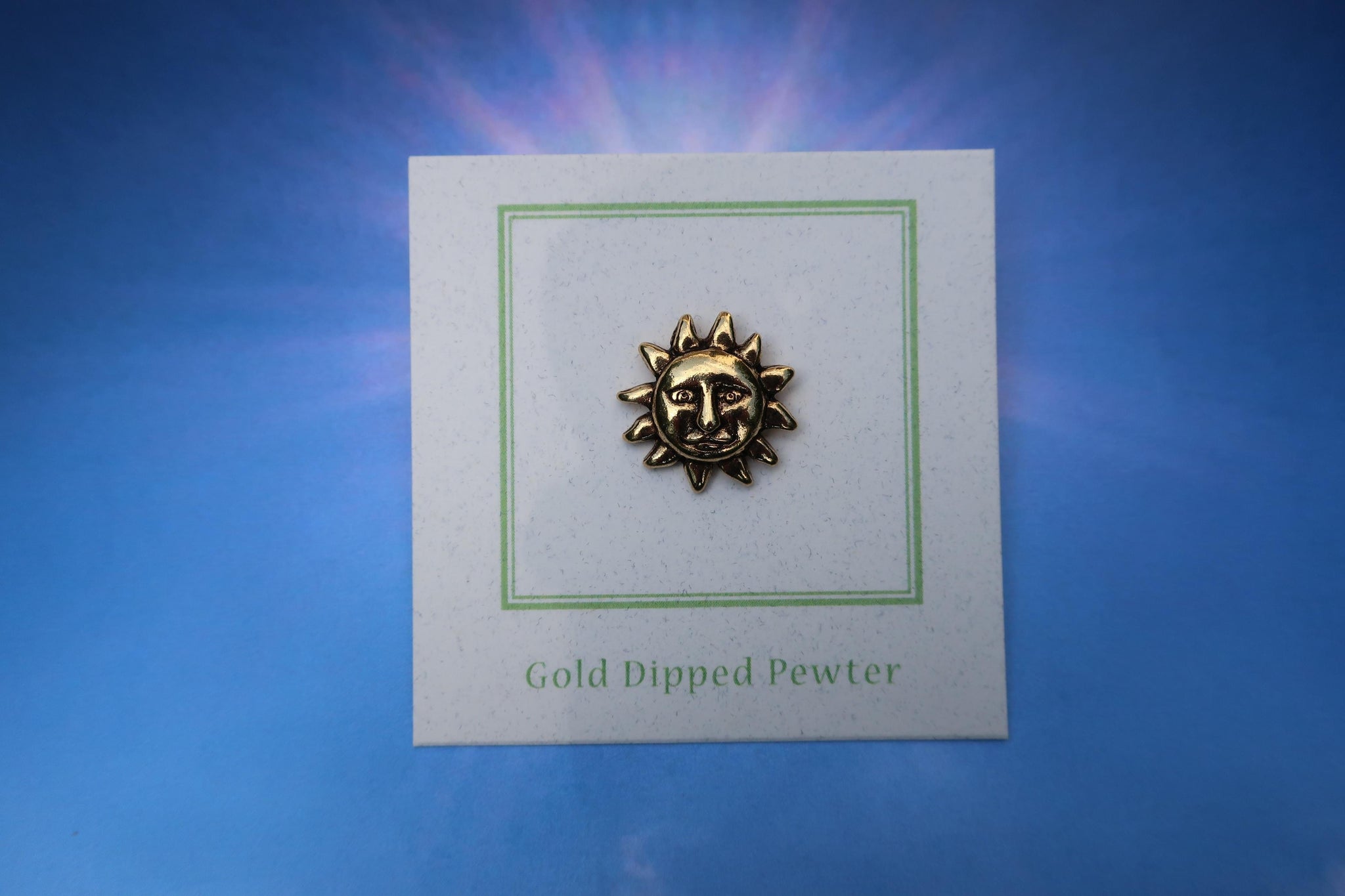Sun Face Gold Lapel Pin – lapelpinplanet