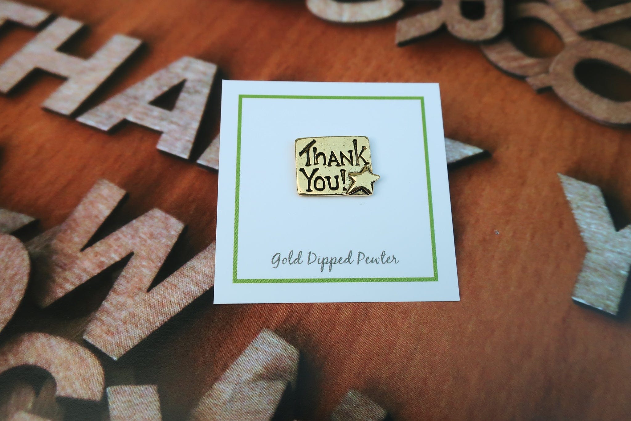 Thank You Gold Lapel Pin – lapelpinplanet
