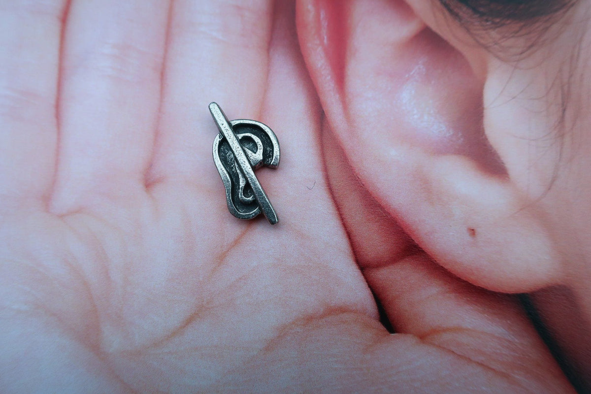 Hard of Hearing Pewter Lapel Pin – lapelpinplanet