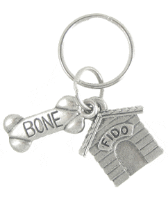 Doghouse & Bone Keyrings – lapelpinplanet
