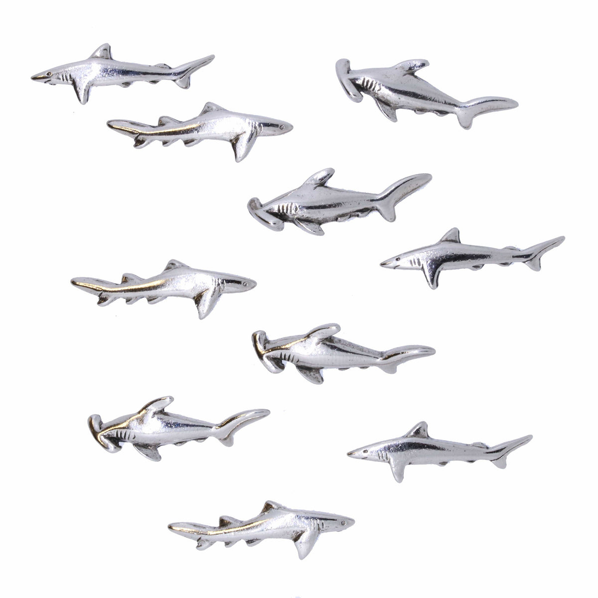 Shark Pushpins – lapelpinplanet