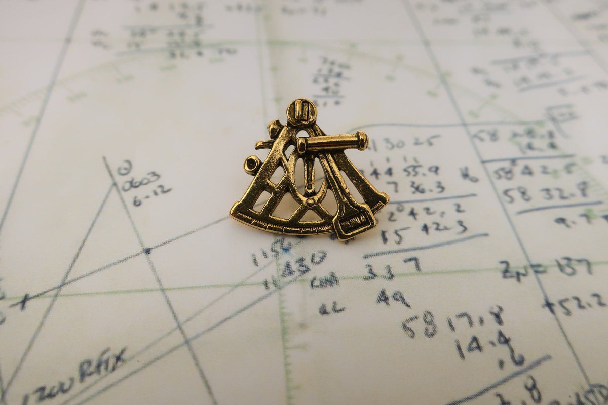 Sextant Gold Lapel Pin – lapelpinplanet